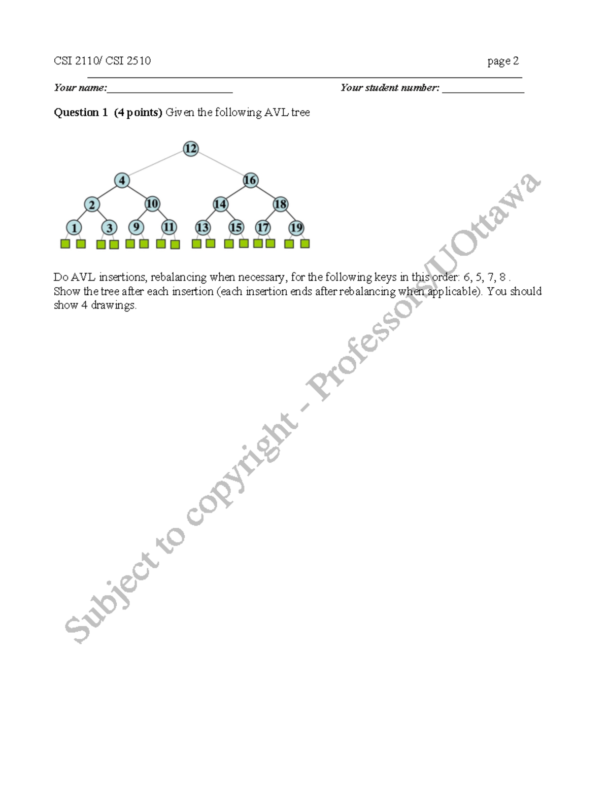 Csi assignment 3 - Your name:_______________________ Your student number ...