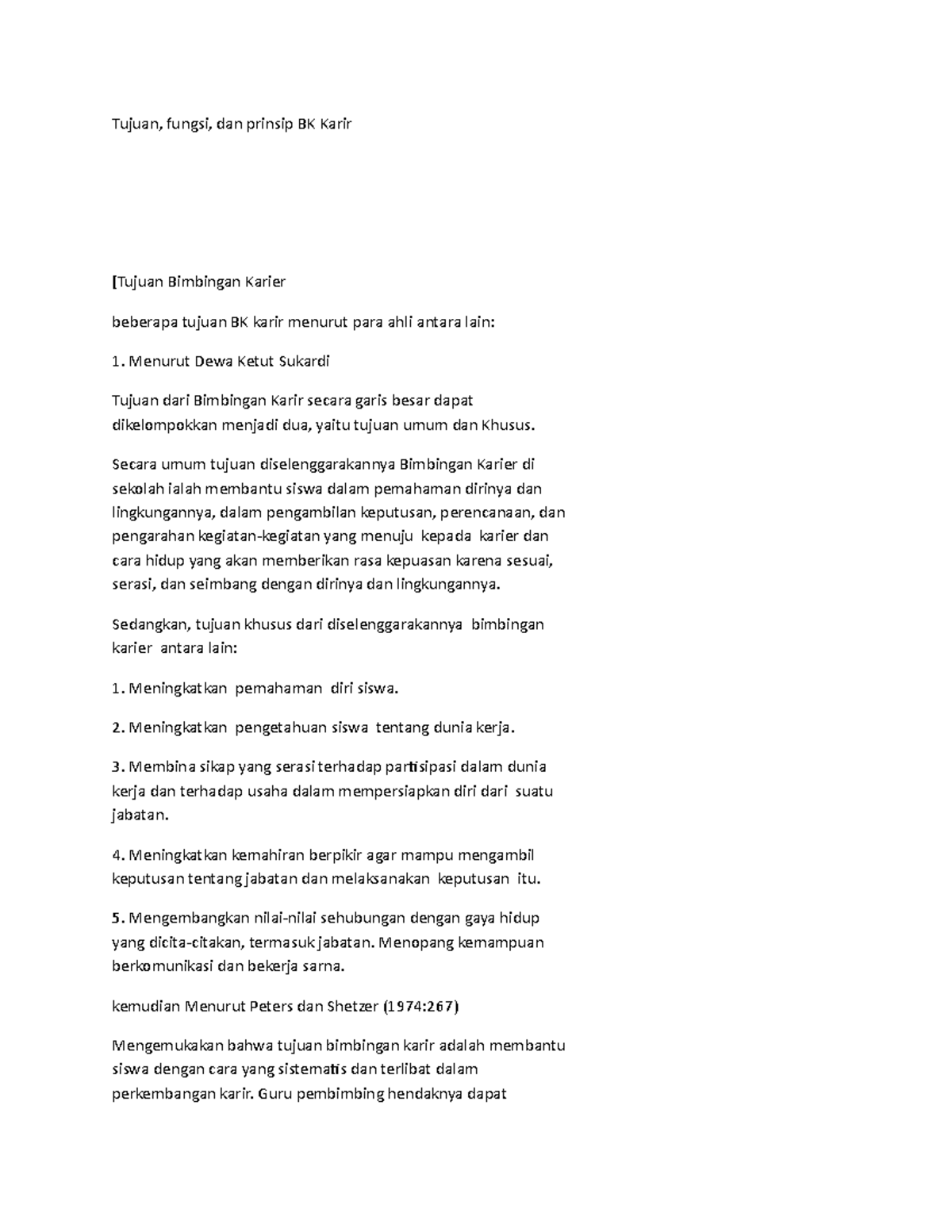 Materi video BK Karir - Tujuan, fungsi, dan prinsip BK Karir [Tujuan ...