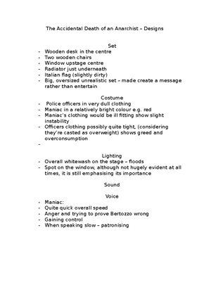 Accidental Death of an Anarchist – Costume - Accidental Death of an ...
