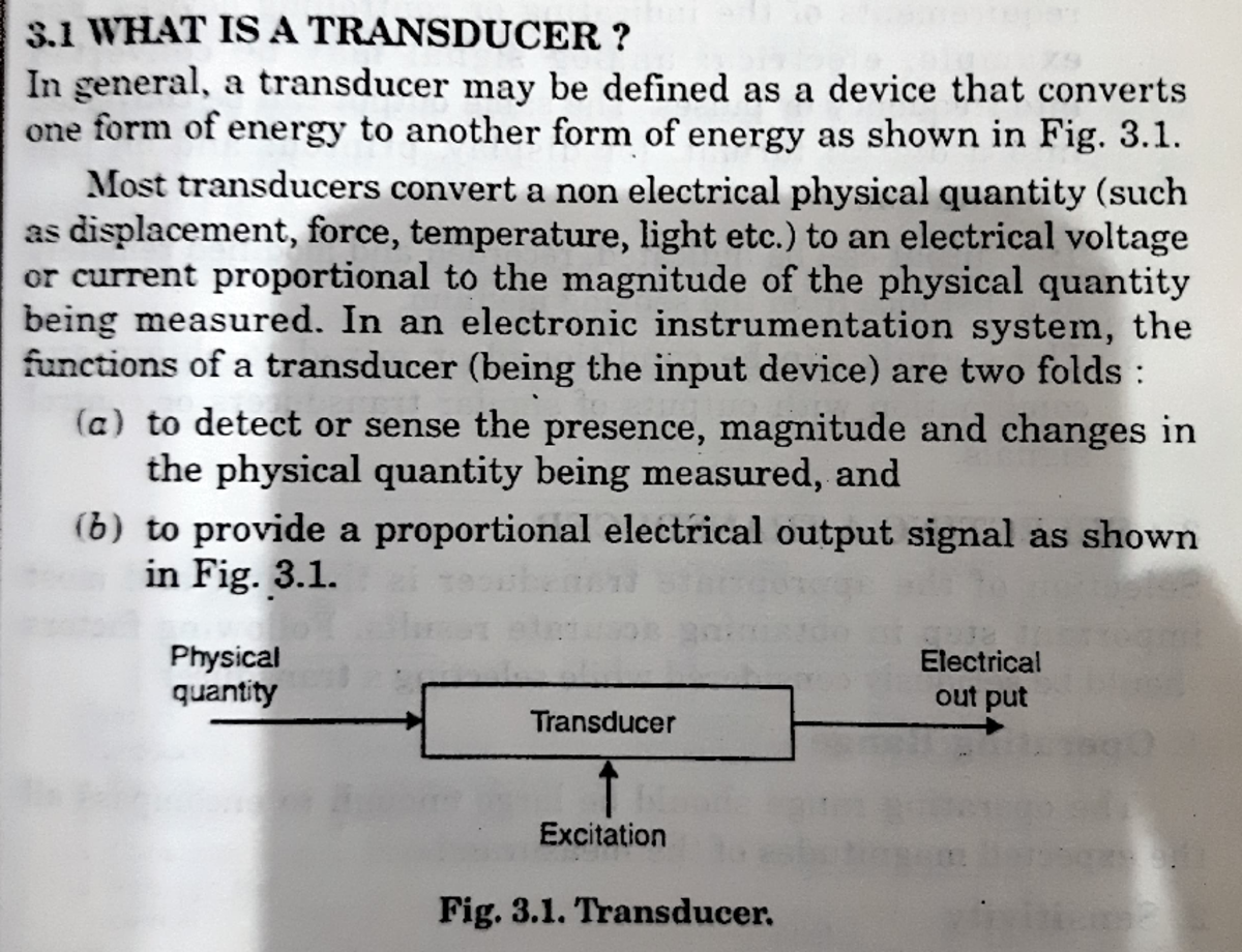 Transducers unit 5 - Electronic instrumentation and measurements - Studocu