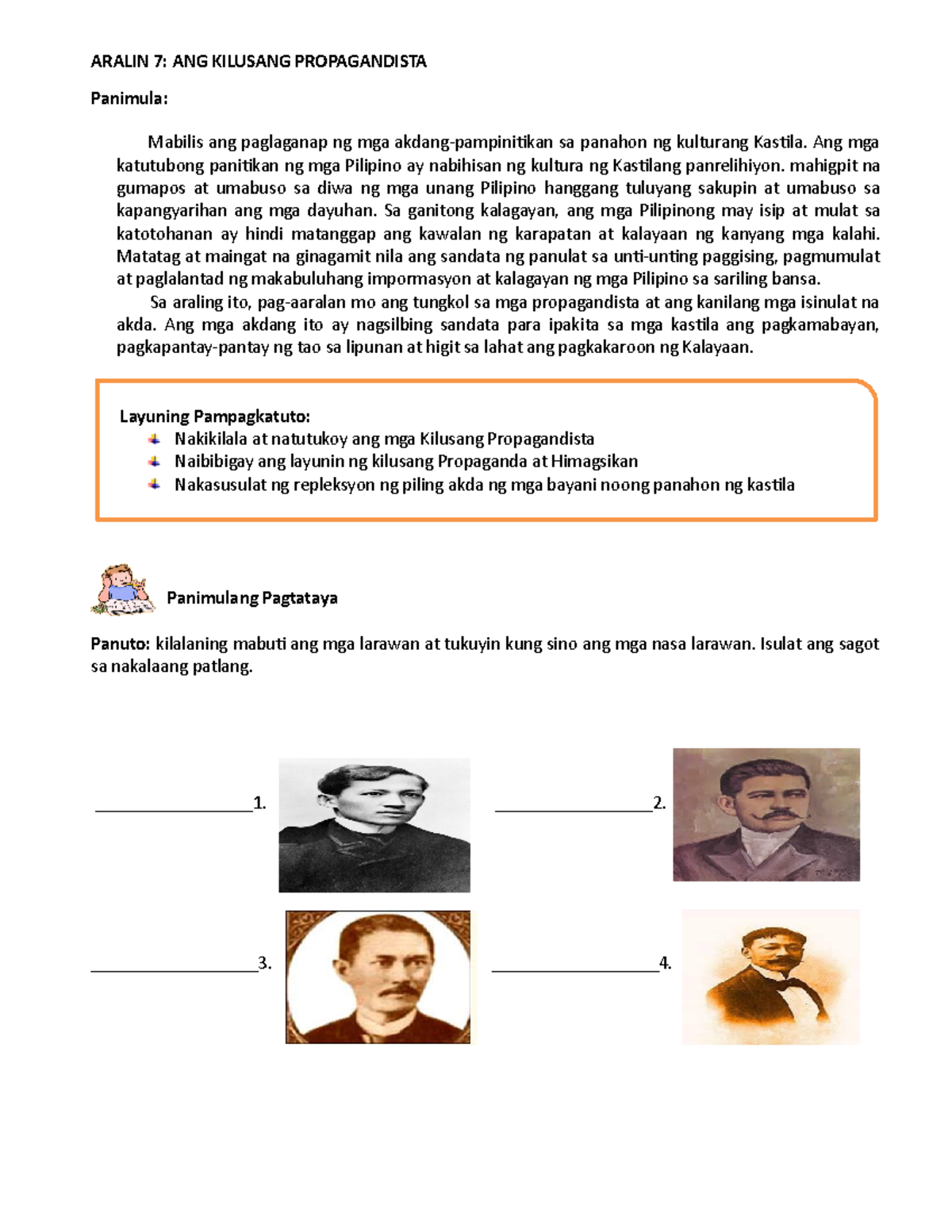 Aralin 7 - VGJFJHK - ARALIN 7: ANG KILUSANG PROPAGANDISTA Panimula ...