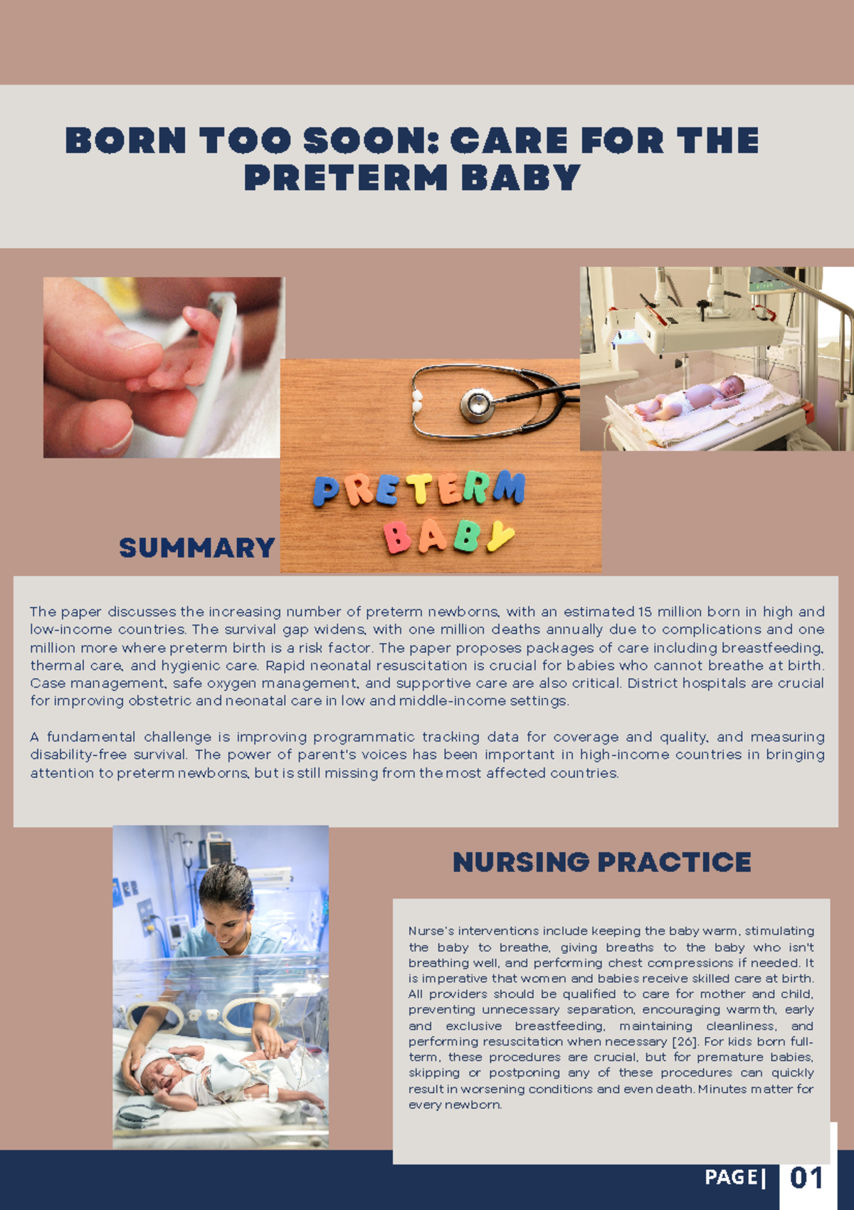 Classroom-news - Lectures - BORN TOO SOON: CARE FOR THE PRETERM BABY ...