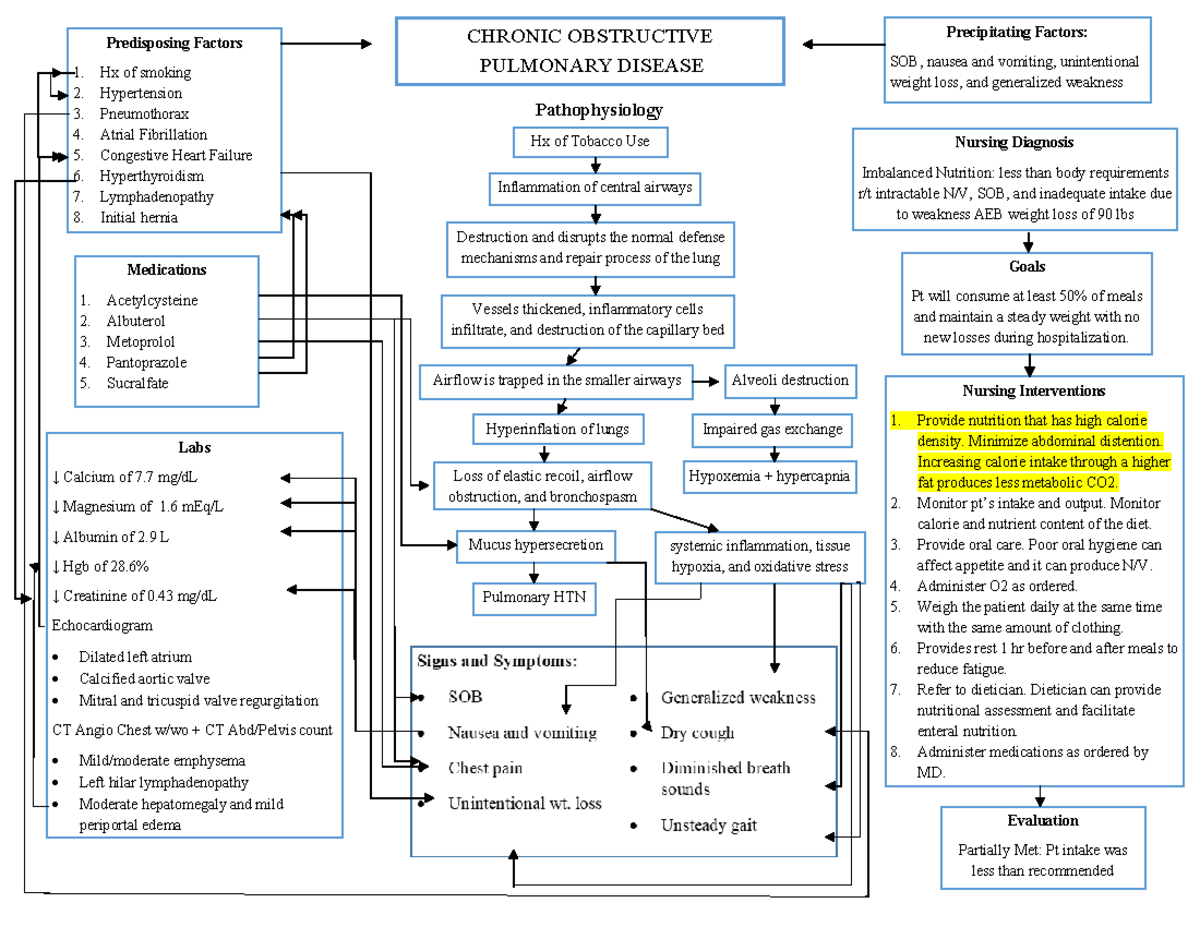 401 COPD concept map - Predisposing Factors 1. 2. 3. 4. 5. 6. 7. 8. Hx ...