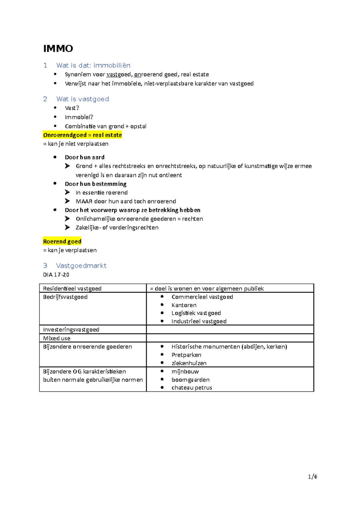 introductie business management immo - IMMO 1 Wat is dat: immobiliën ...