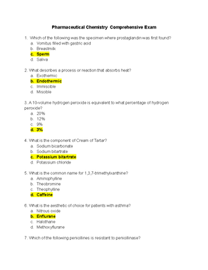 Module 1 Pharmaceutical Chemistry Drills - Module 1: Pharmaceutical ...