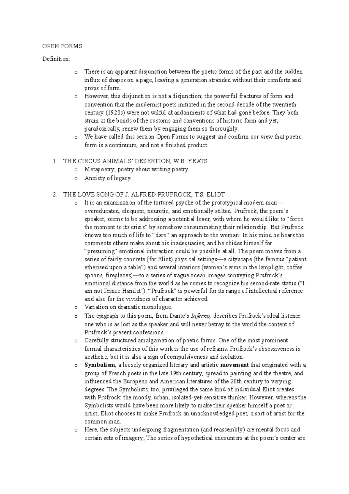 OPEN Forms - OPEN FORMS Definition: o There is an apparent disjunction ...