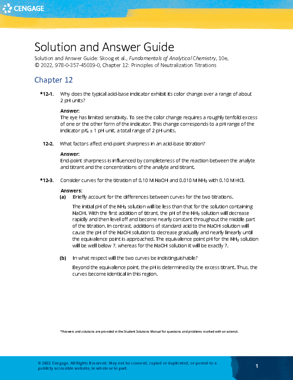 Skoog FAC 10e SAG Ch12 Final - Solution and Answer Guide Solution and ...