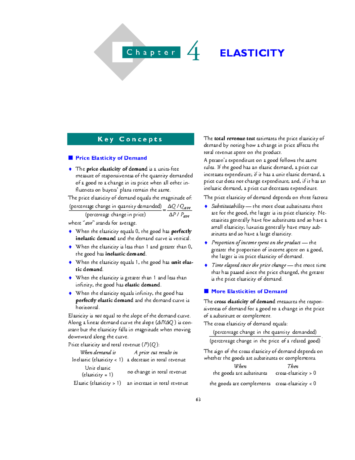 Elasticity extra problems - 63 4 ELASTICITY K e y C o n c e p t s Price Elasticity of Demand ♦ ...