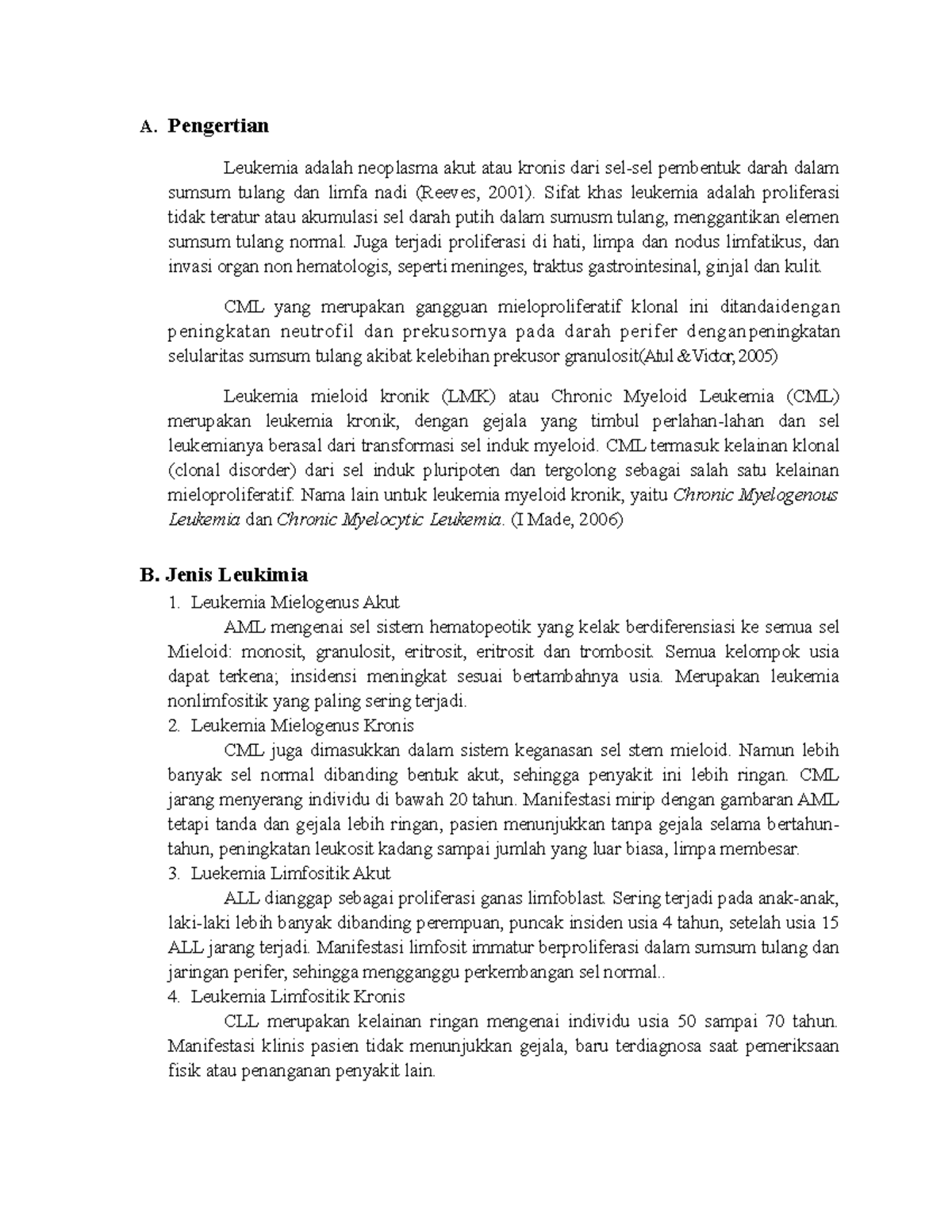 LP CML Ruang HCU Anak - sirkulation gatau - A. Pengertian Leukemia adalah neoplasma akut atau ...