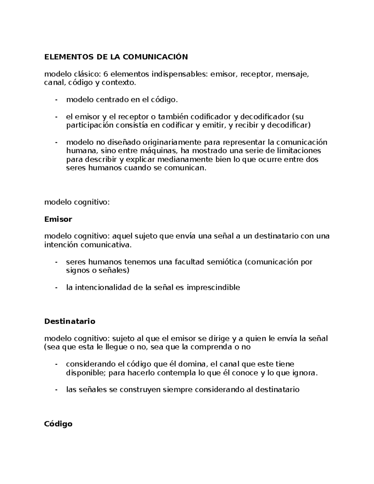 Elementos DE LA Comunicación - ELEMENTOS DE LA COMUNICACI伃ĀN modelo clásico: 6 elementos - Studocu