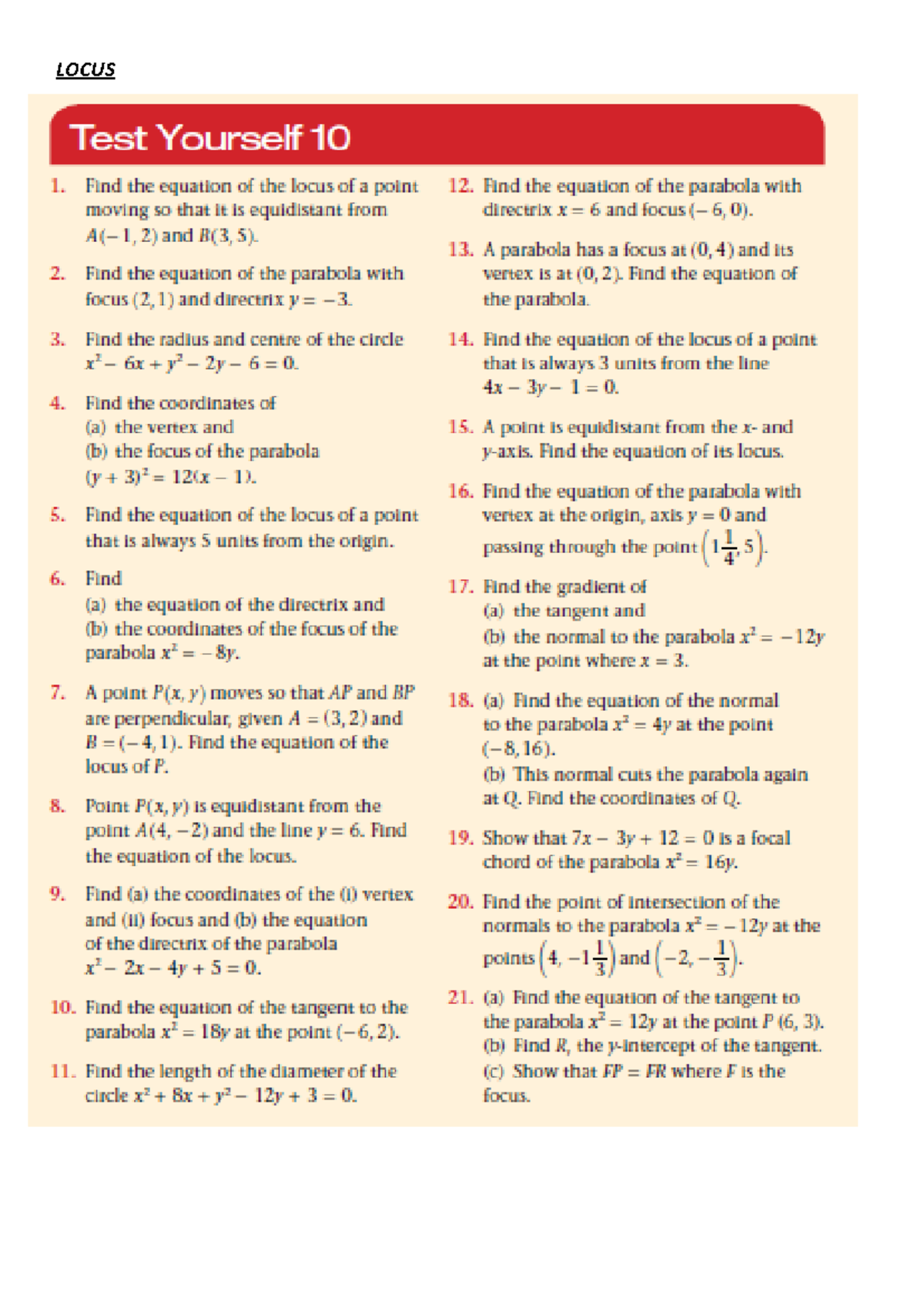 Locus Testyourself MIF - LOCUS - Studocu