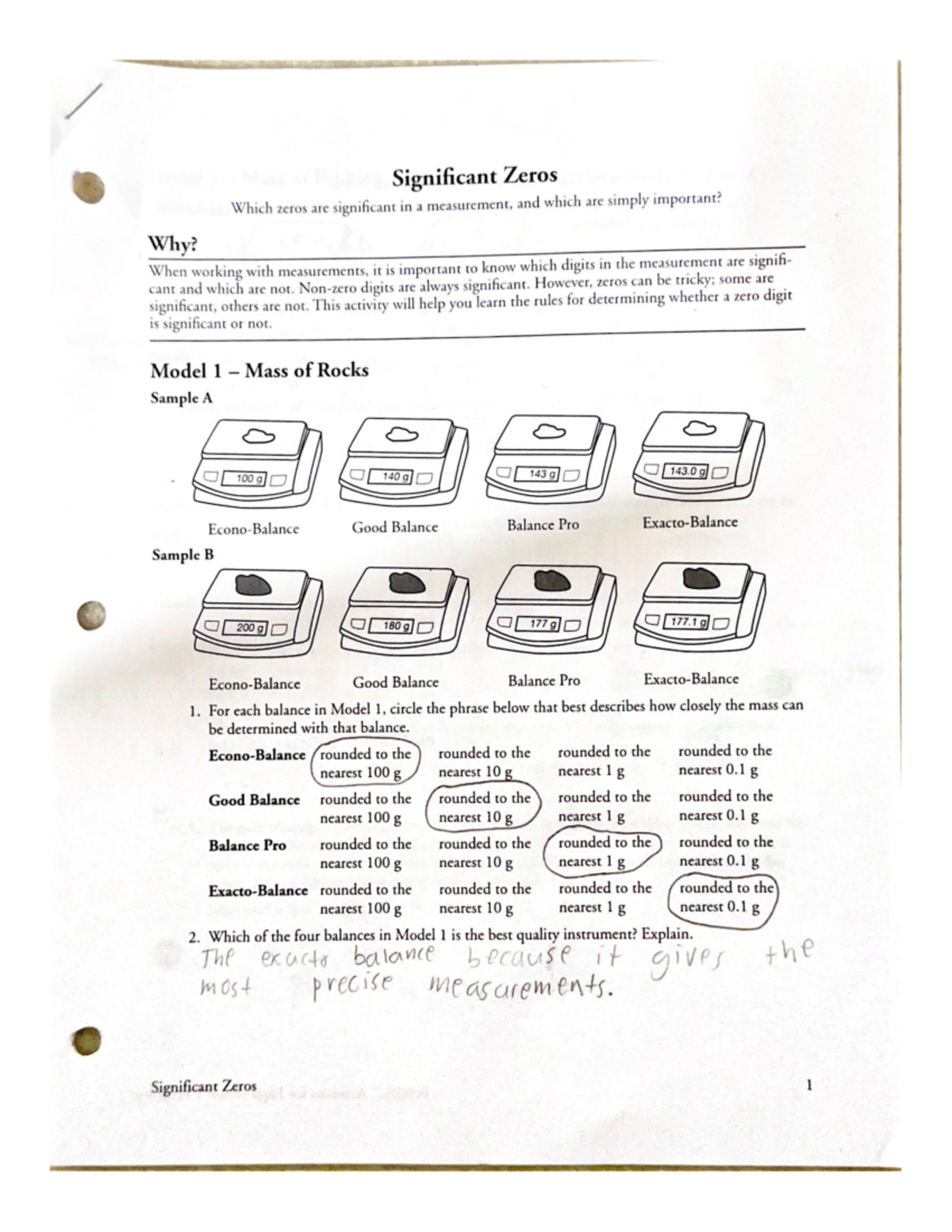 Significant Zeros - CHEM253 - Studocu
