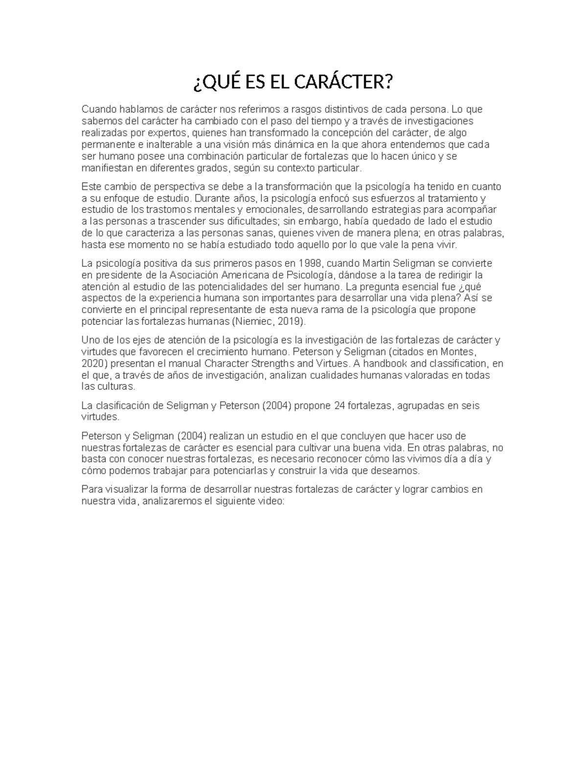 Caracter - ¿QUÉ ES EL CARÁCTER? Cuando hablamos de carácter nos ...