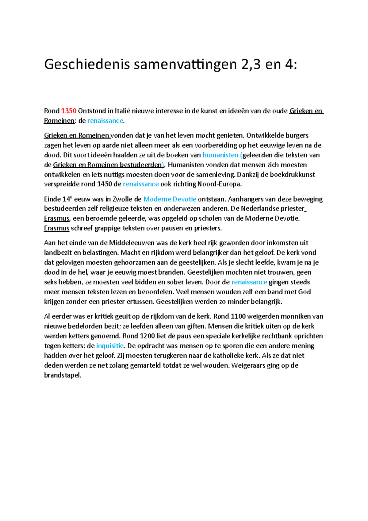 Samenvattingen 2,3 en 4 (1) - Geschiedenis samenvattingen 2,3 en 4 ...