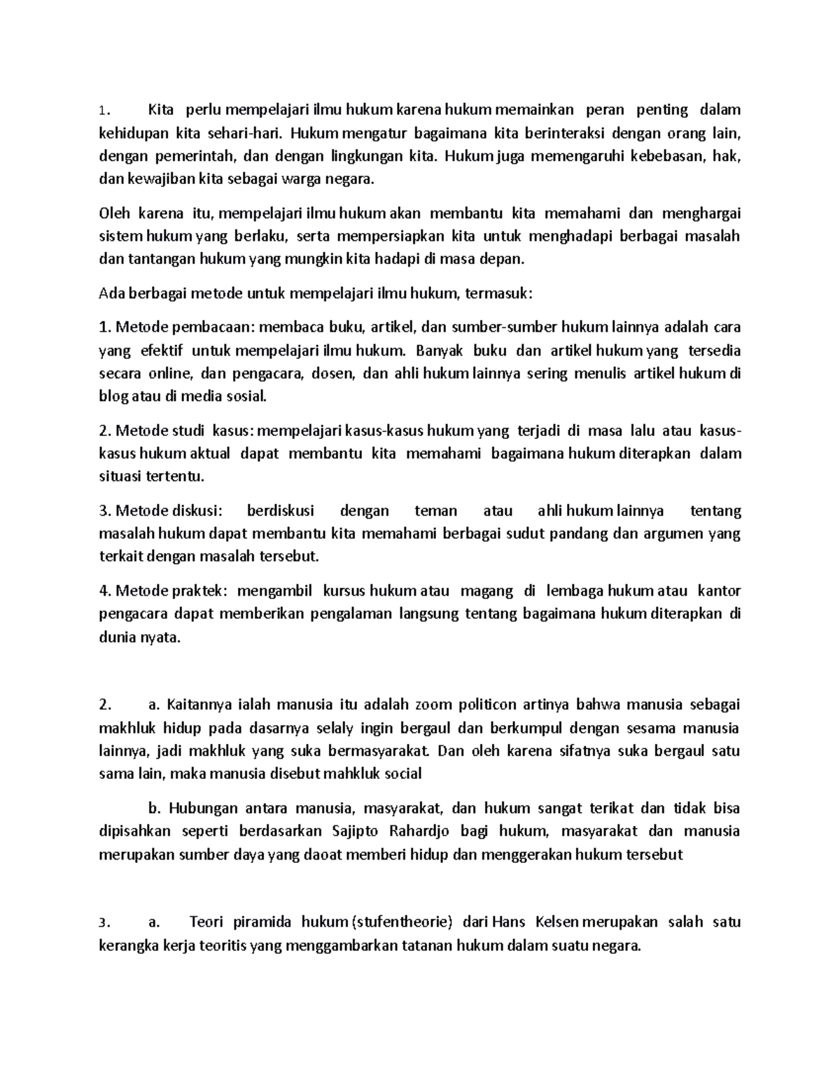 ptih universitas terbuka - Kita perlu mempelajari ilmu hukum karena ...