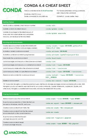 Numpy Python Cheat Sheet - 2 Python For Data Science Cheat Sheet NumPy ...