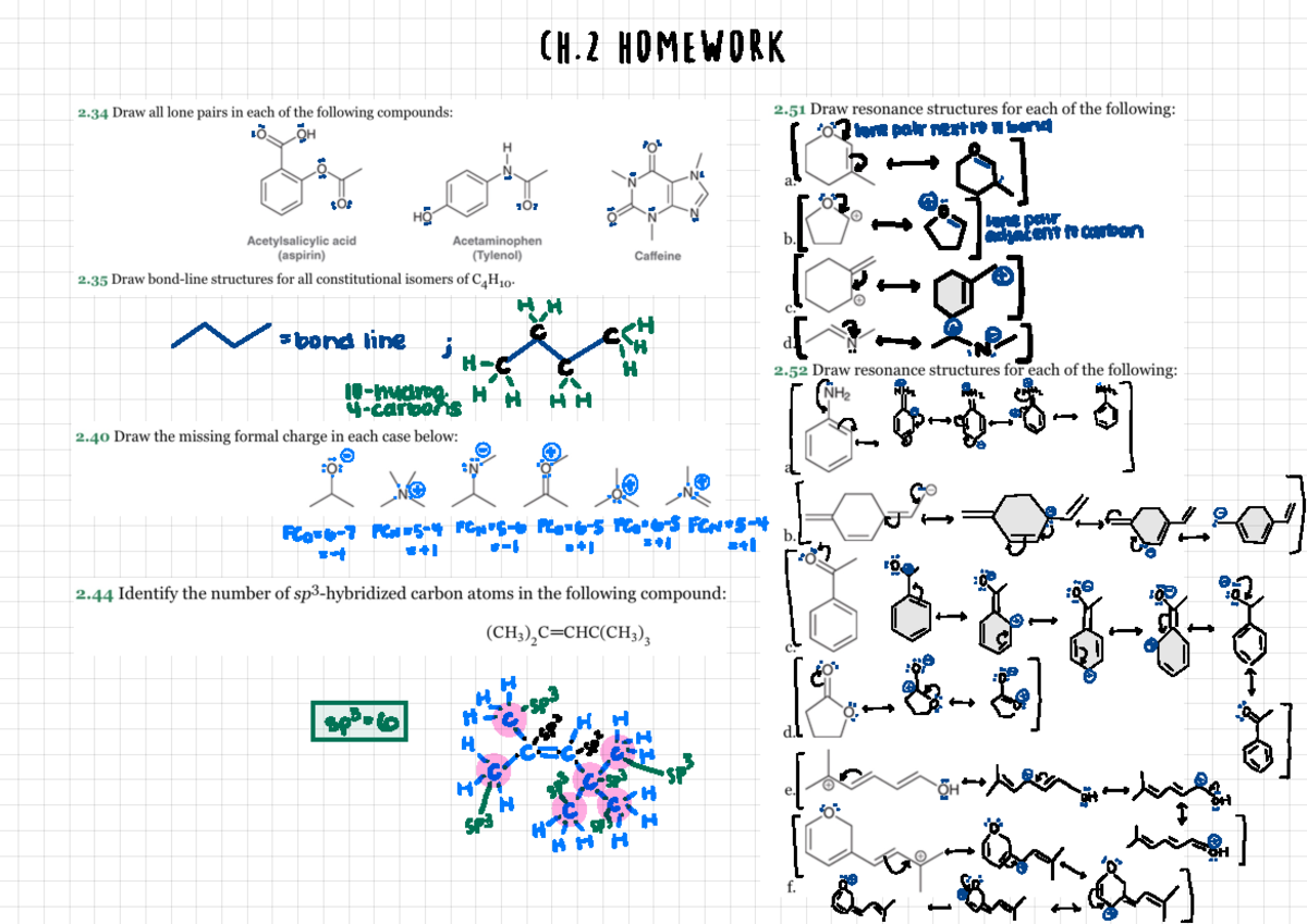 Ch - Organic Chemistry homework for chapter 2. - Ch homework .... : :I ...