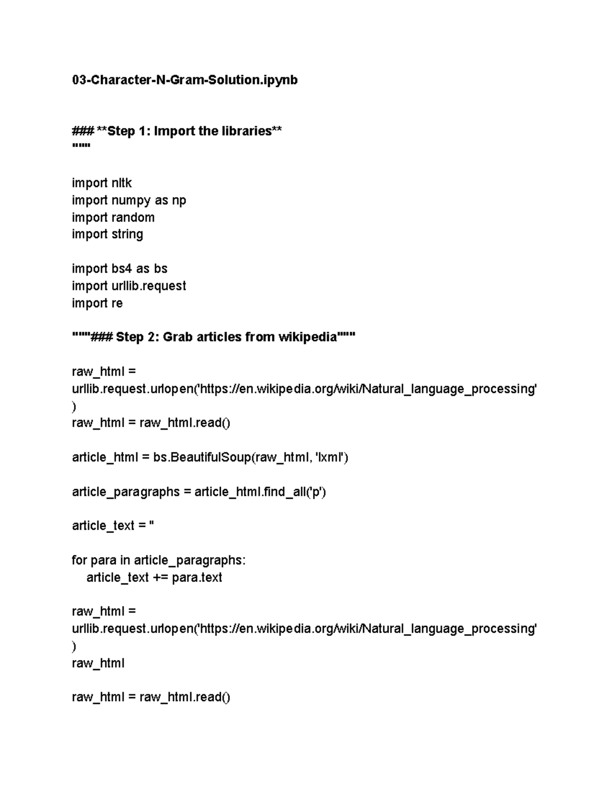 Character N Gram - Deep learning Assignment - Vejay Gandyer - 03 ...
