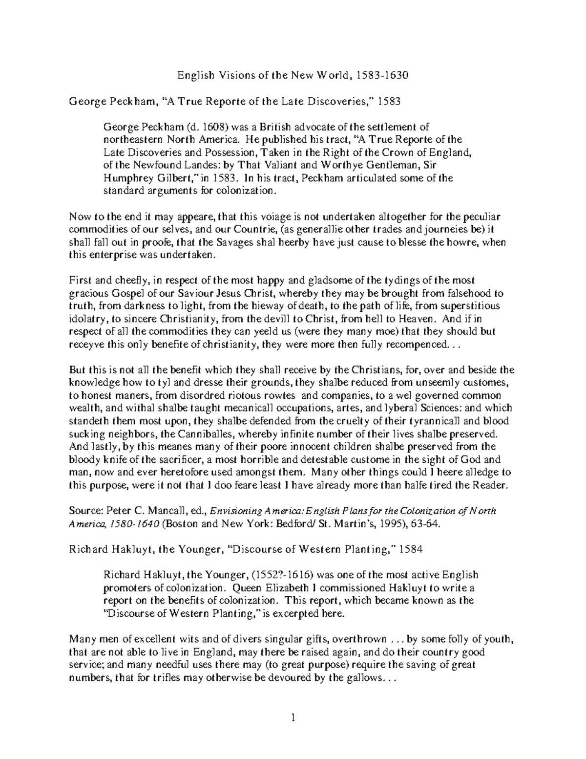 English New World Docs - These are American history notes I took ...