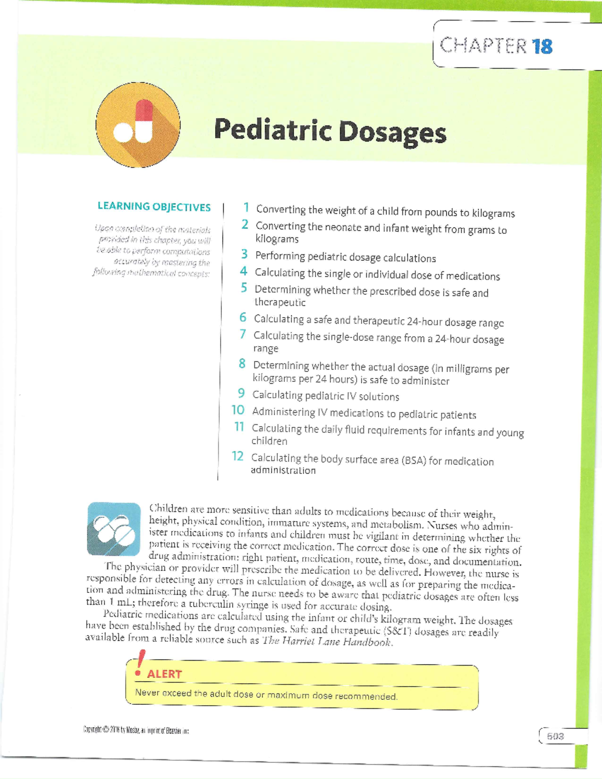 Pediatric Dosages - Dosage Calc - NURS 3614 - Studocu