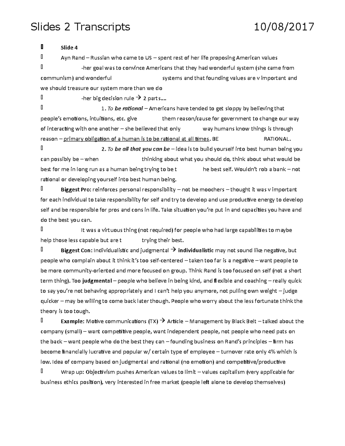 Slides Class 2 Transcripts - Notes from Videos - Slides 2 Transcripts ...