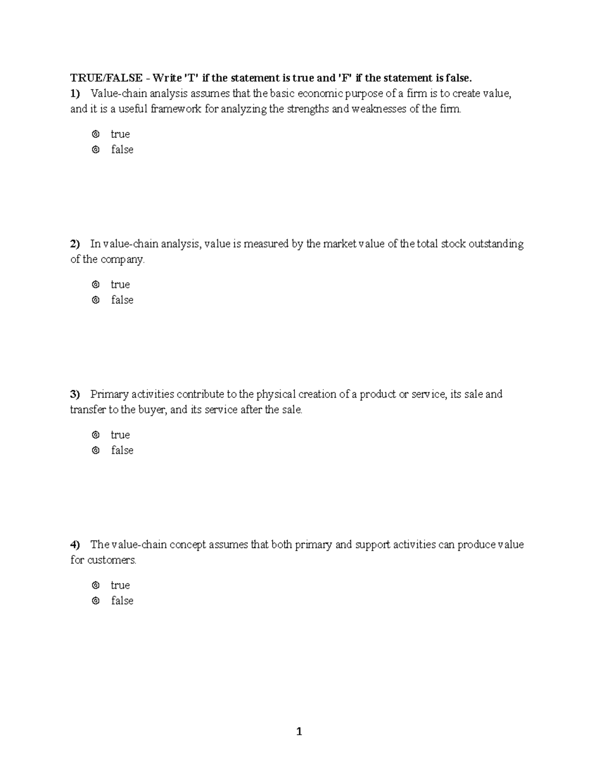 Chapter 03 - Lecture notes 3 - TRUE/FALSE - Write 'T' if the statement ...