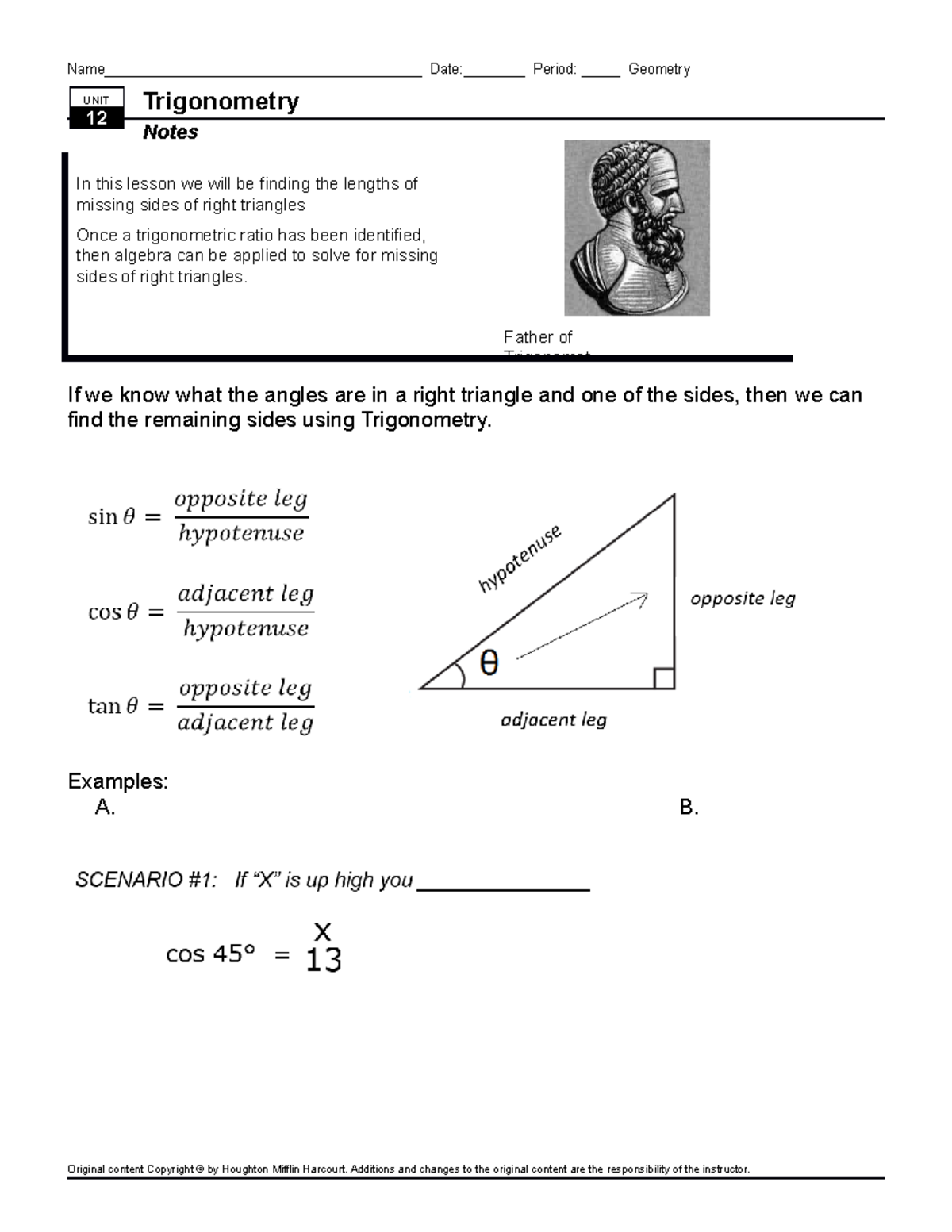 Trigonometry Notes Up-high - Name ...