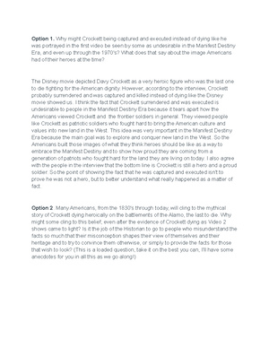 Voices of freedom HW 1 Question 1 - HISTORY A170 (CRN 40127) Minh tuong ...