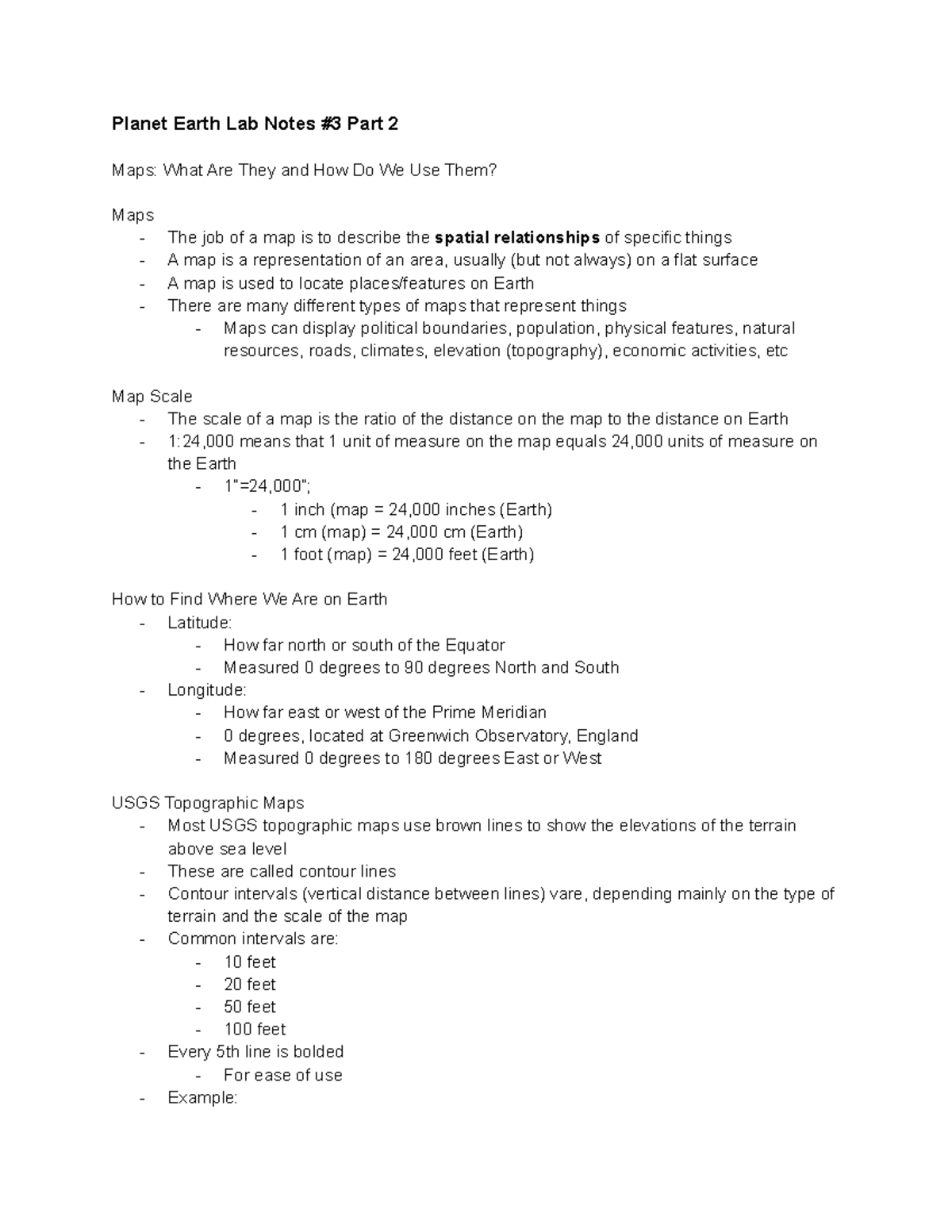 Planet Earth Lab Notes #3 Part 2 - Planet Earth Lab Notes #3 Part 2 ...