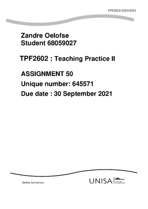 Assignment 51 - PORTFOLIO - Tps2601 - ASSIGNMENT 51 TPF NAOMI ...