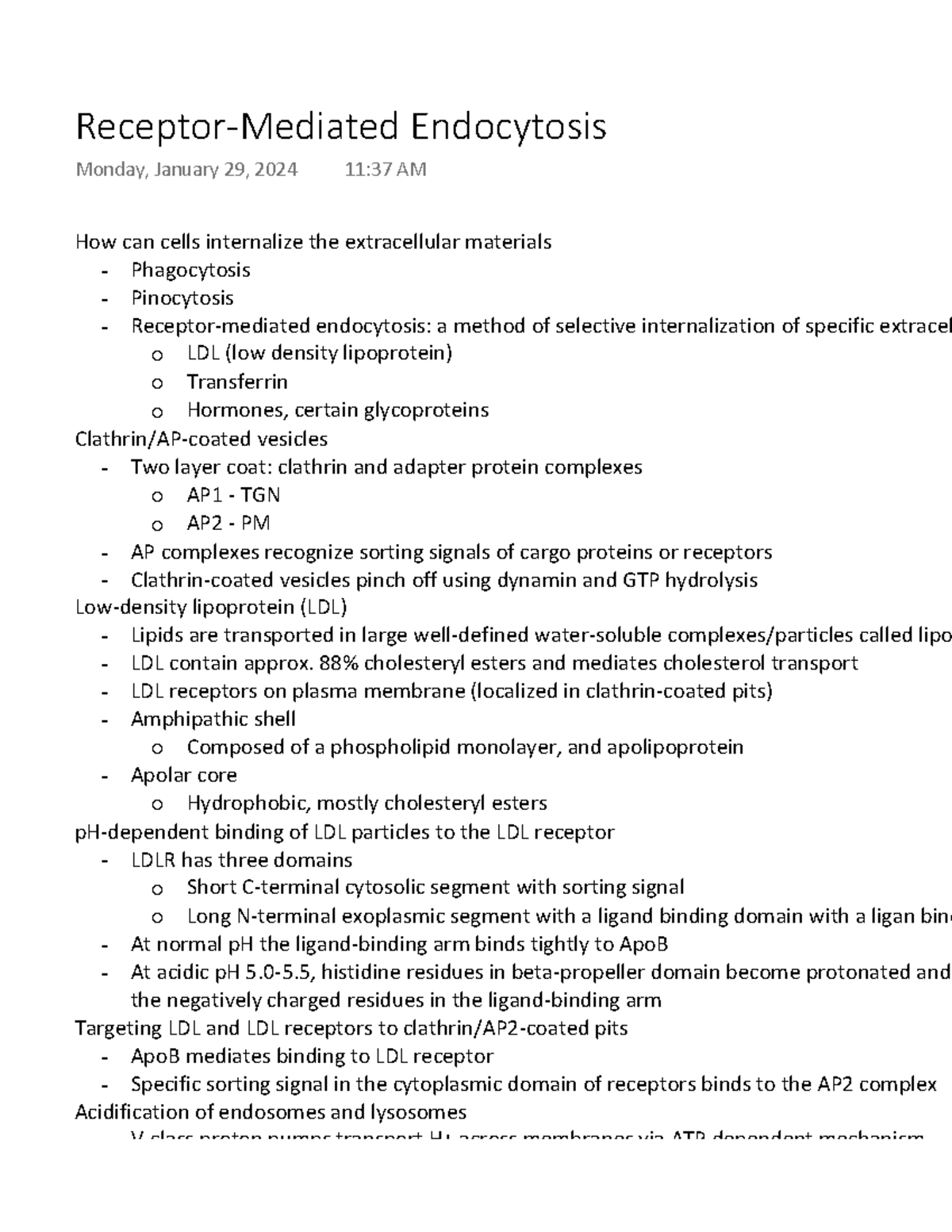 Receptor-Mediated Endocytosis - How can cells internalize the ...