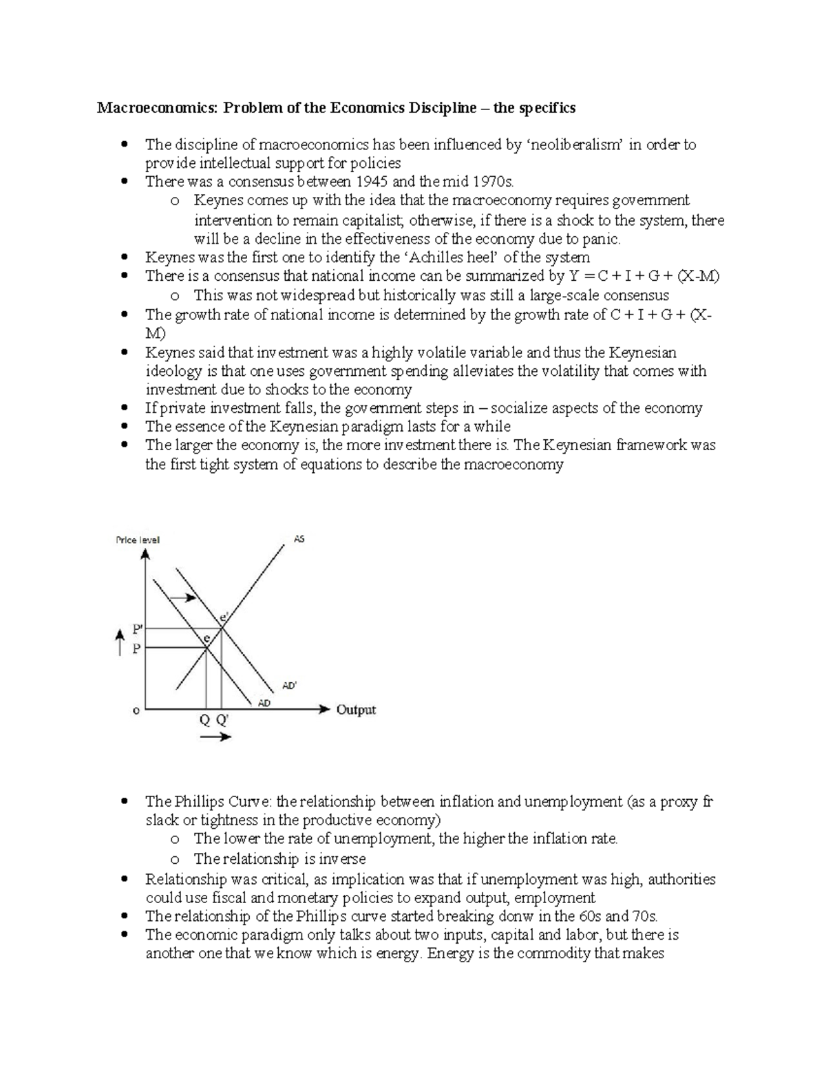 Econ 219 22012 024 - notes - Macroeconomics: Problem of the Economics ...