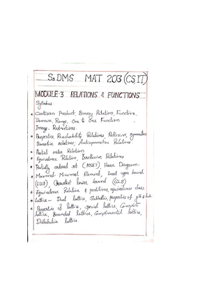 Module 4 previous question s - Discrete Mathematical Structures - Studocu