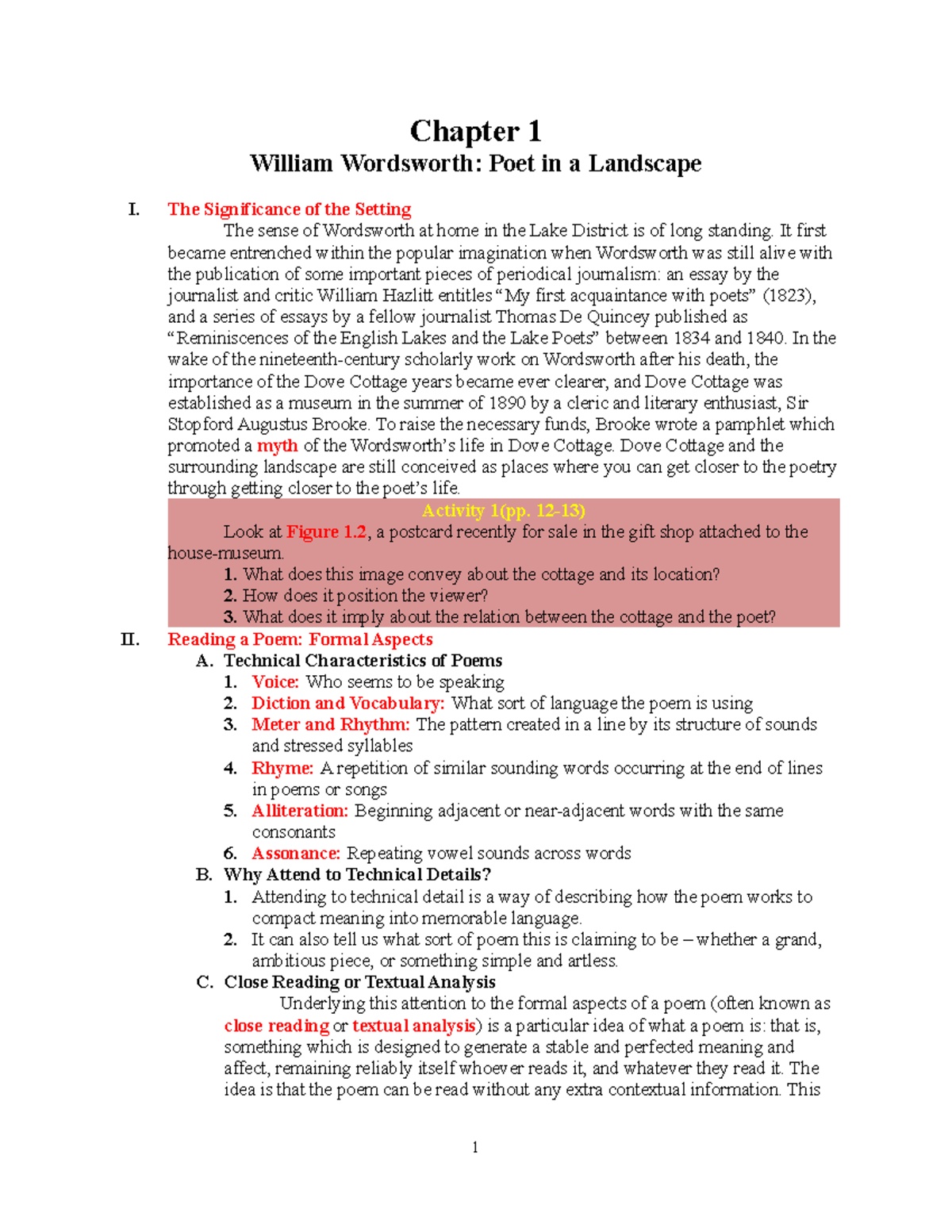 Chapter 1 - William Wordsworth, Poet in a Landscape[ 502] - Chapter 1 ...