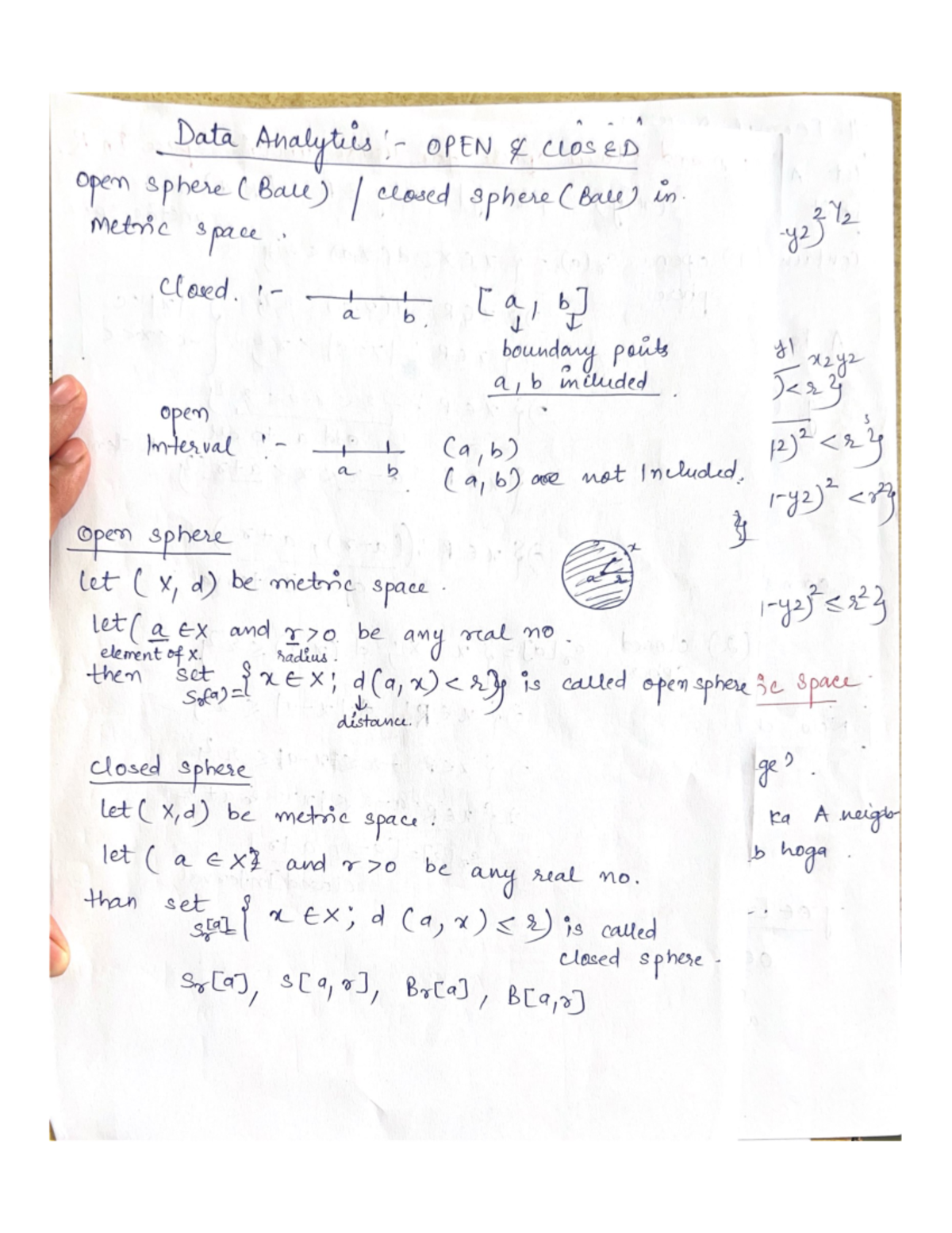 Open sphere - Probability, Statistics and Linear Programming - Studocu
