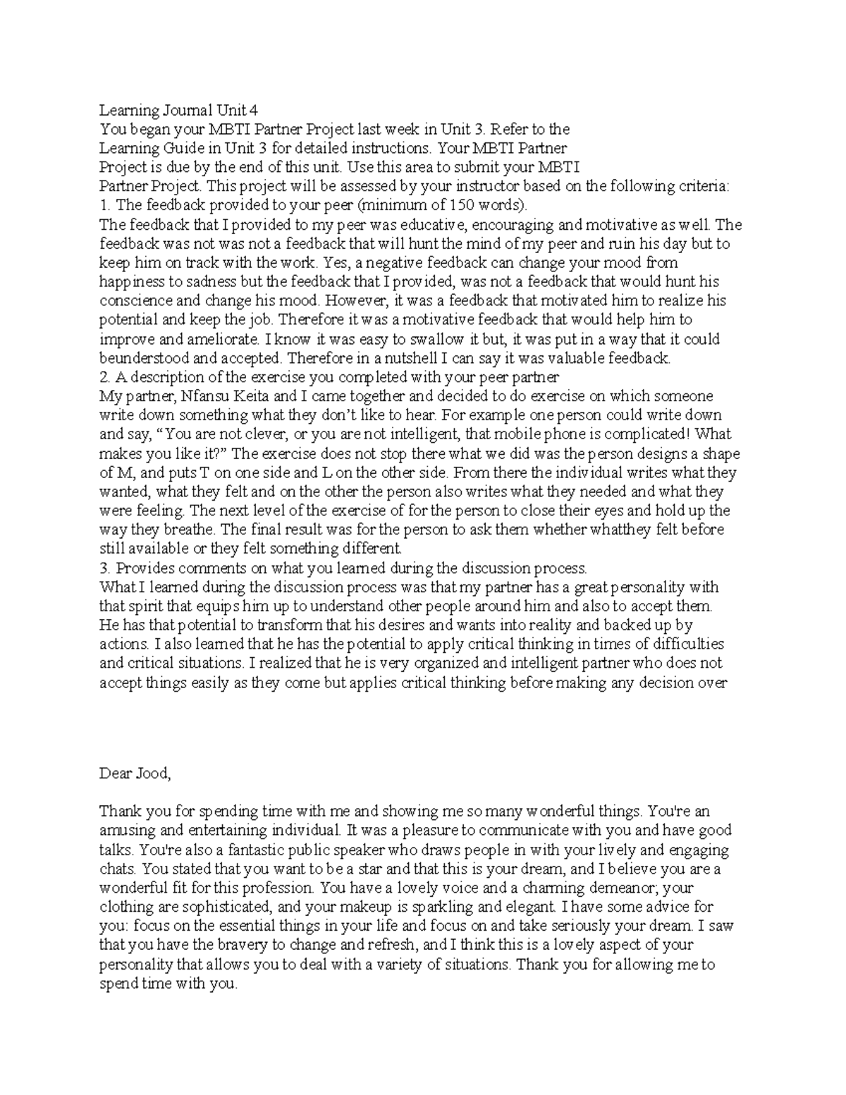 Learning Journal Unit 4 PSYC1205 - Learning Journal Unit 4 You began ...