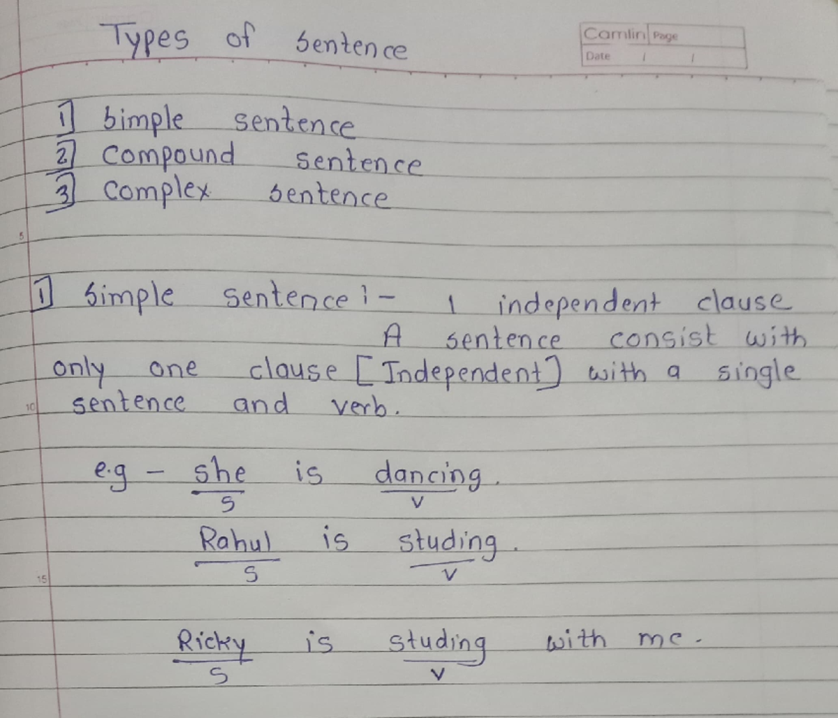 Notes On Simple, Compund and Complex Sentence - Types of enten ce ...