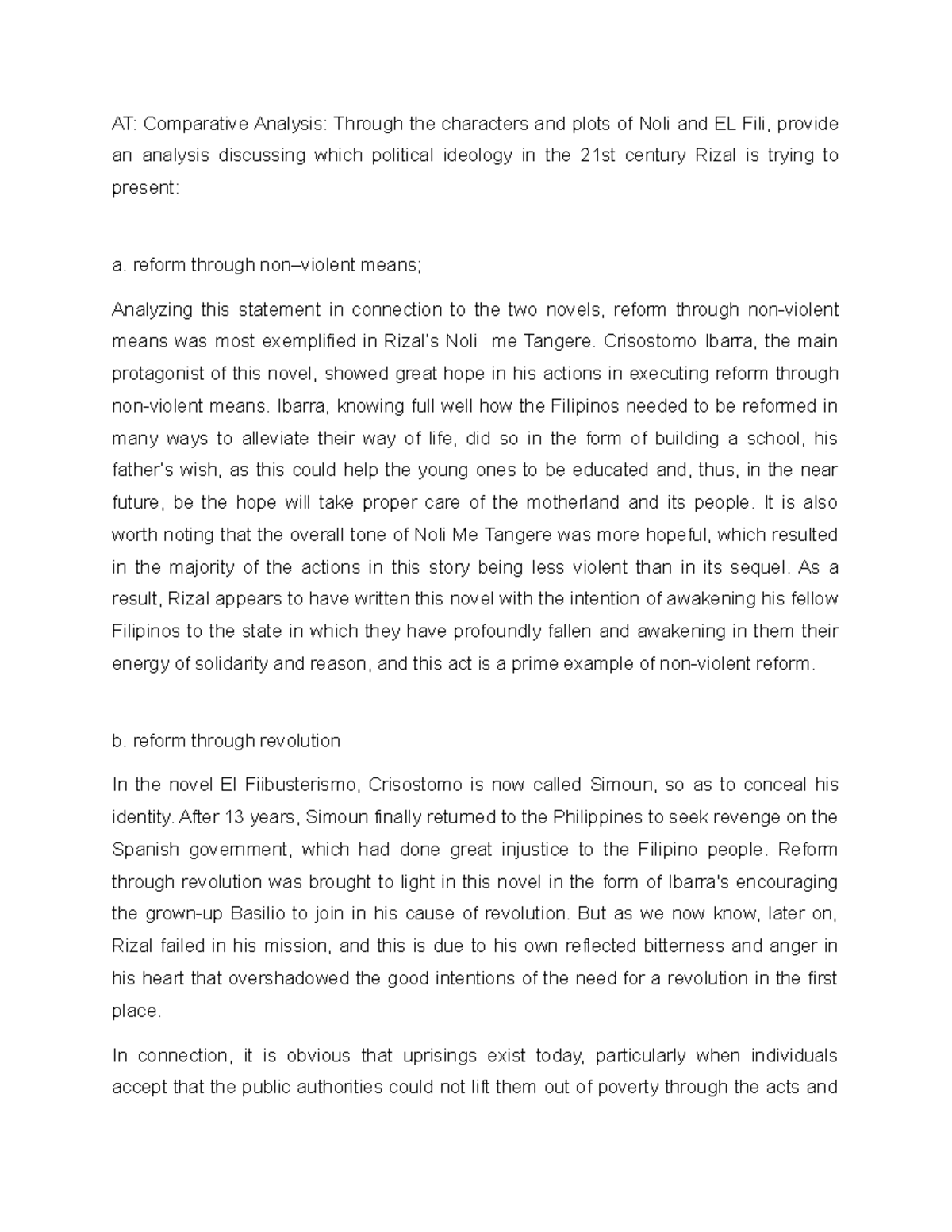 Rizal AT - rev - Life and Works of Rizal - Studocu