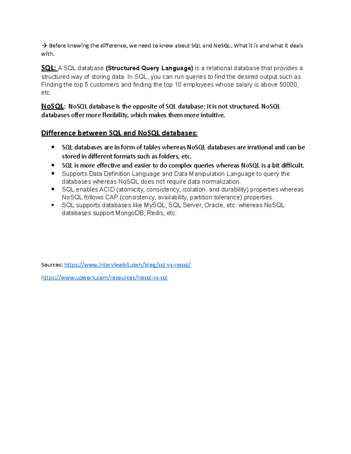 No Sql Vs Sql Before Knowing The Difference We Need To Know About Sql And Nosql What It Is 