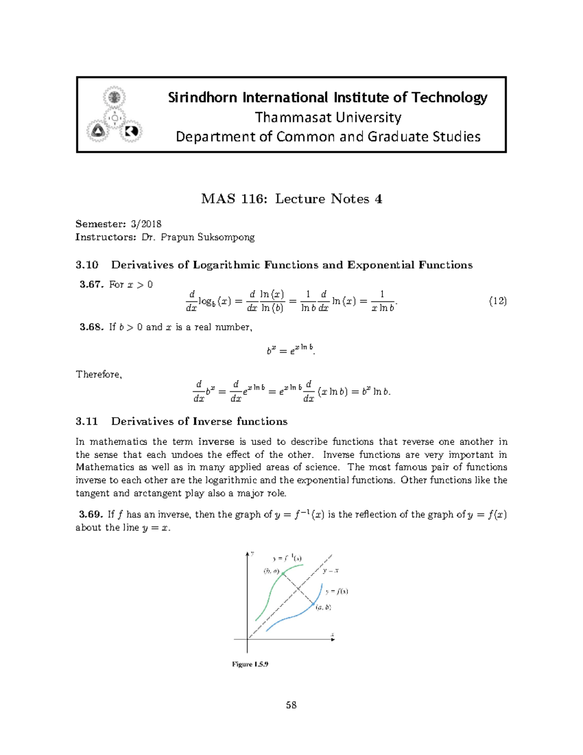 MAS116lecture 4 - lecture 4 - Sirindhorn International Institute of ...