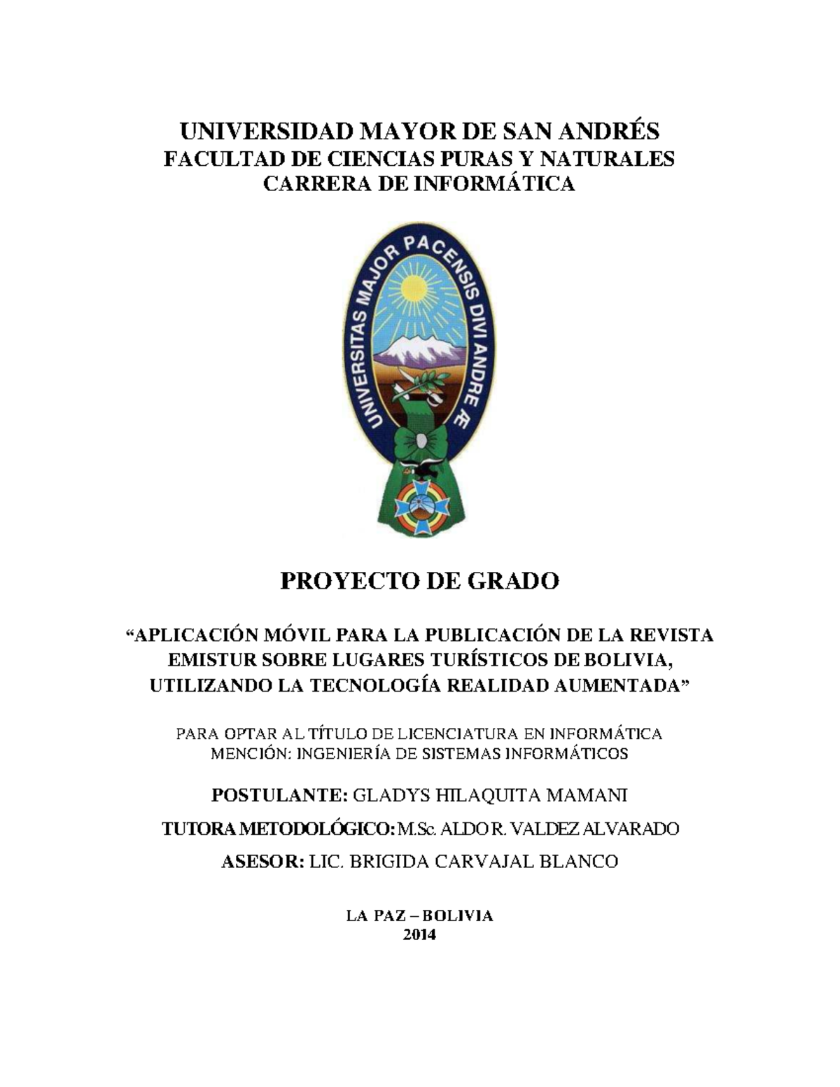 T - PARA OPTAR AL TÍTULO DE LICENCIATURA EN INFORMÁTICA MENCIÓN ...