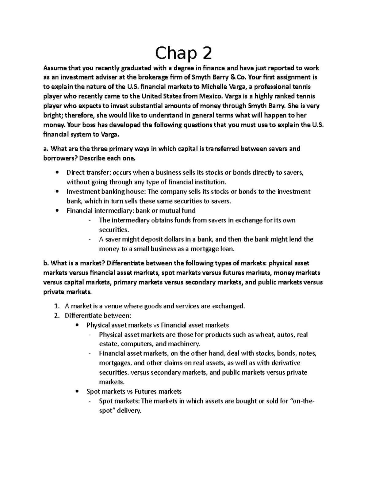 Homework-FIN-chap2 - my homework - Chap 2 Assume that you recently graduated with a degree in ...