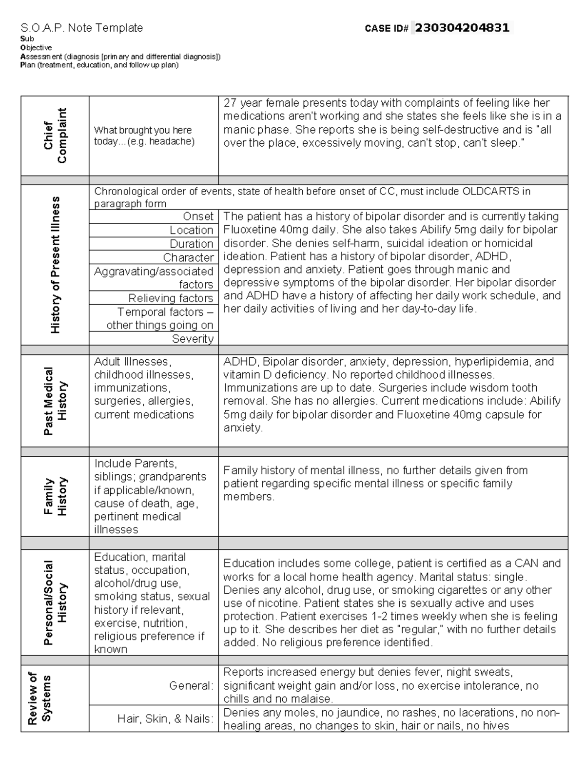 Annotated-SOAP20%232 - S.O.A. Note Template CASE ID# 230304204831 Sub ...