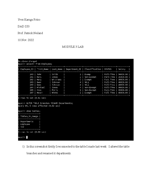 Module 5 Lab - Yves Kamga Fotso DAD 220 Prof. Patrick Neiland 20 Nov ...
