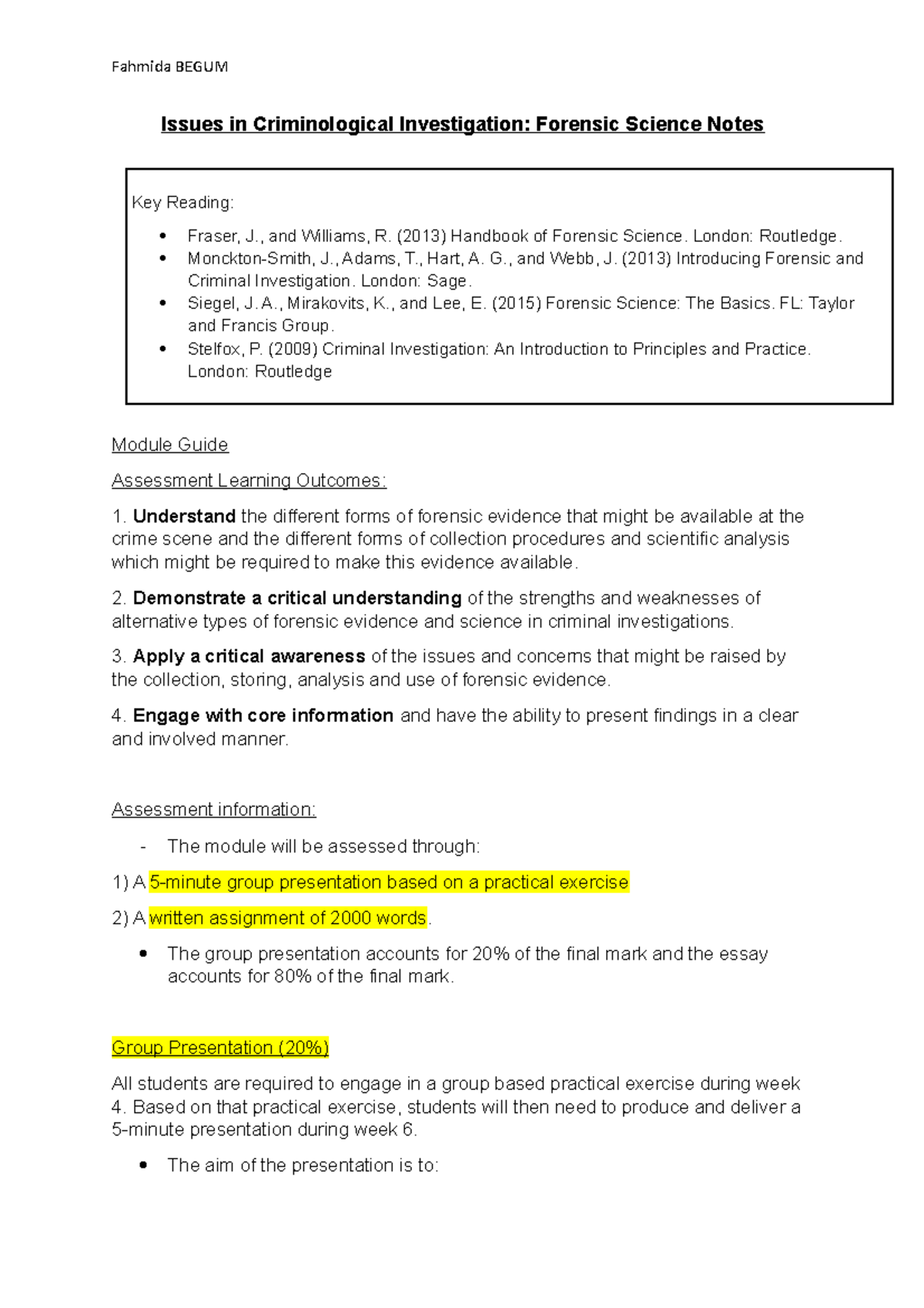 Issues in Criminological Investigation- Forensic Science Notes ...