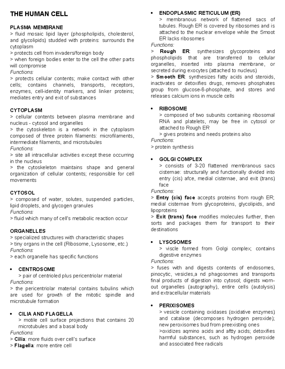 Reviewer (Human Cell & Target Theory) - THE HUMAN CELL PLASMA MEMBRANE ...