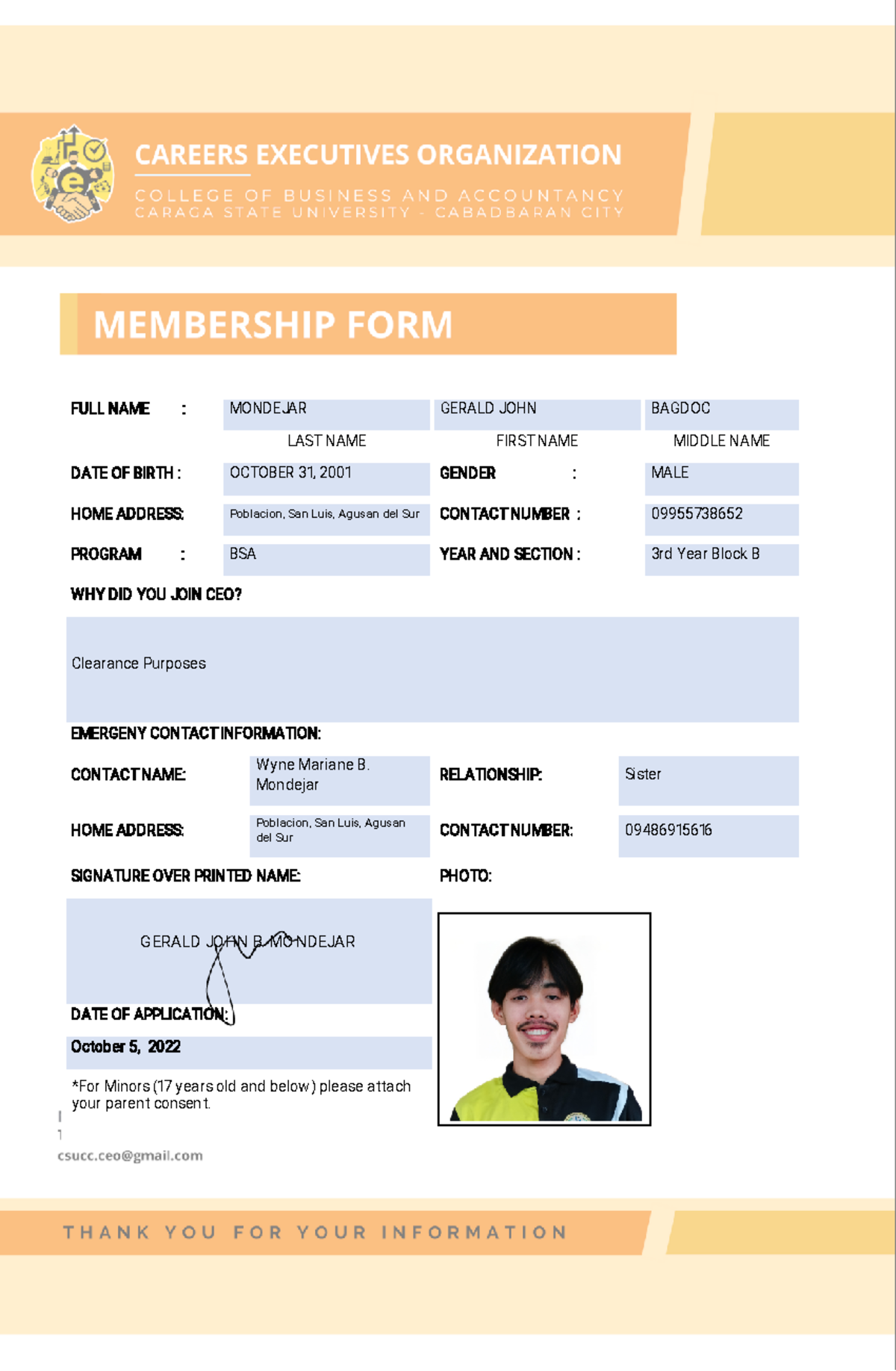 BSA 3rd Year Mondejar Gerald John Student ID - FULL NAME : MONDEJAR ...