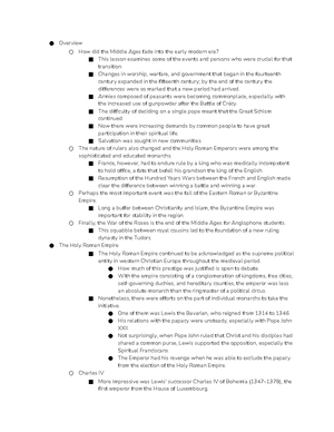 L08 - L08 lecture notes - Lesson 08 Changes Leading to Renaissance The ...