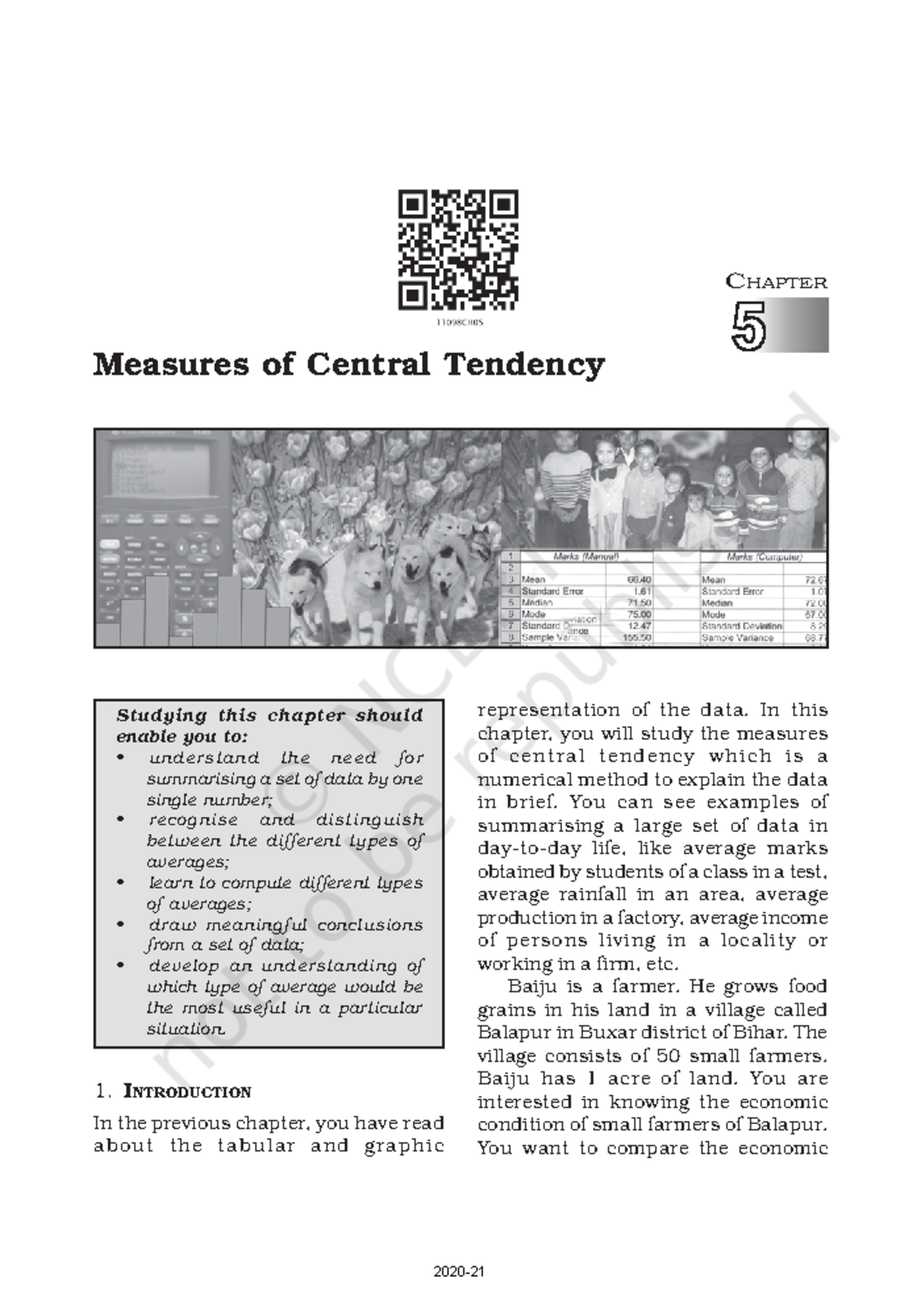 Chapter 5 statistics class 11 ncert - Measures of Central Tendency 1 ...