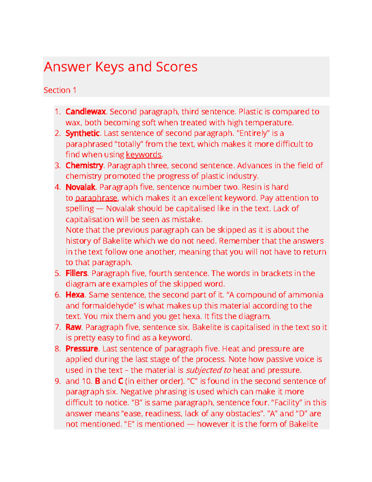 Reading TEST 1 Answer - Lorem Ipsum is simply dummy text of the ...